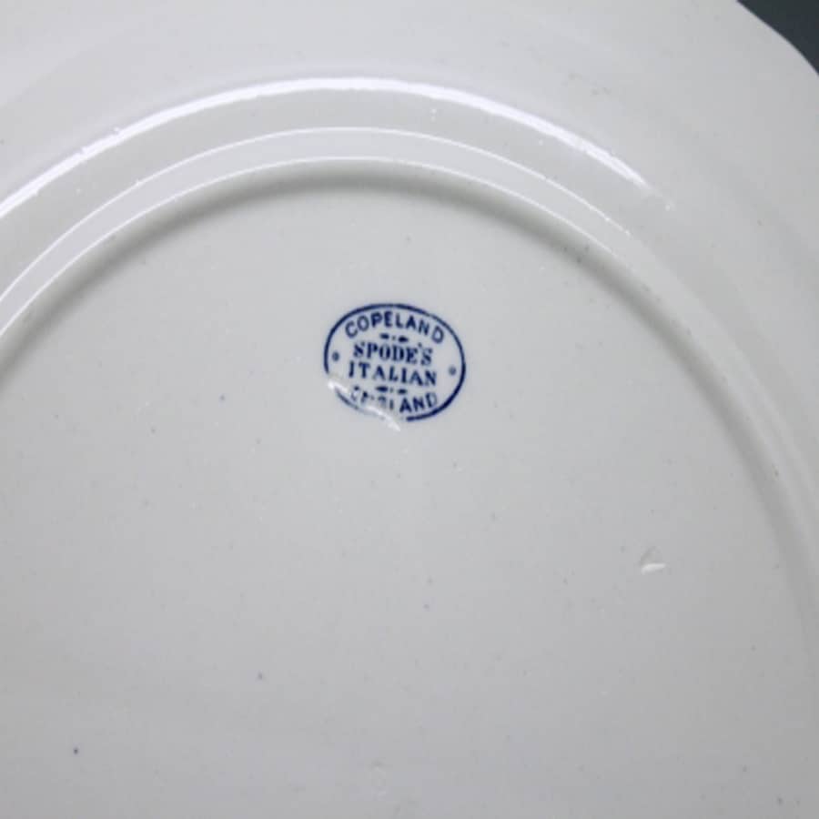 Copeland Spode Blue Italian Pattern Snack Plate Blue Marking - Clyde on ...
