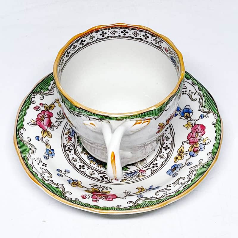 Copeland Spode Eden Demitasse Twisted Handle Duo - Clyde on 4th Antiques & Collectables