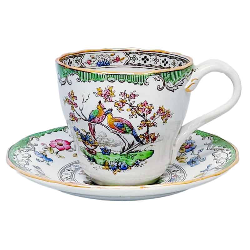 Copeland Spode Eden Demitasse Twisted Handle Duo - Clyde on 4th Antiques & Collectables