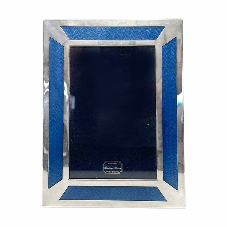 Hallmarked Silver And Blue Enamel Picture Frame London - Clyde on 4th ...