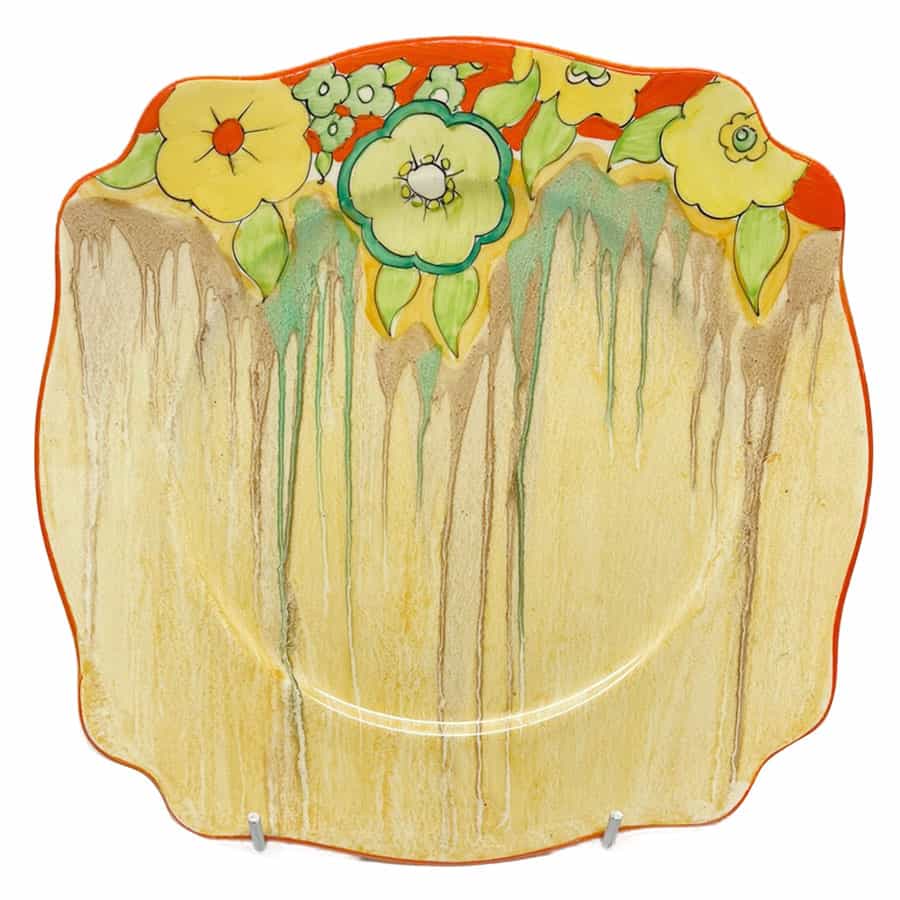 Clarice Cliff Bizarre Plate Jonquil Pattern Leda Shape - Clyde on 4th ...