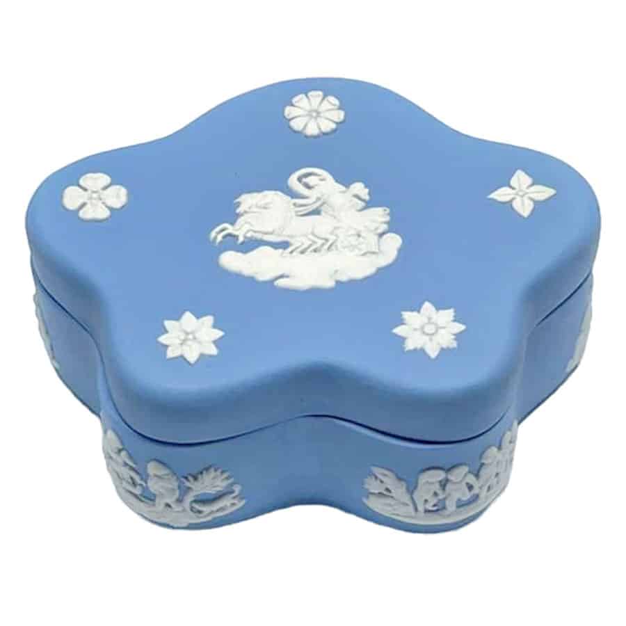 Wedgwood Jasperware Square Trinket Box Helios - Clyde on 4th Antiques ...