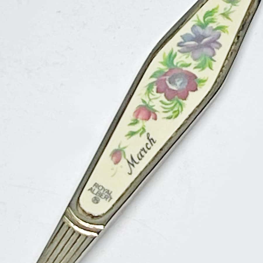 Royal Albert Flower of The Month March Tea Spoon - Clyde on 4th ...