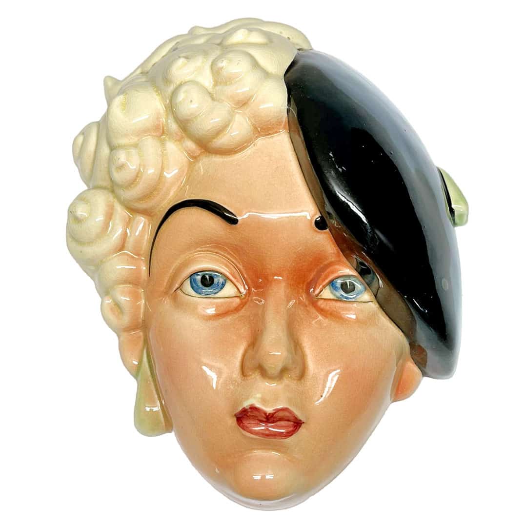 Other Africana - Beswick Art Deco Lady With Beret Wall Mask was listed ...