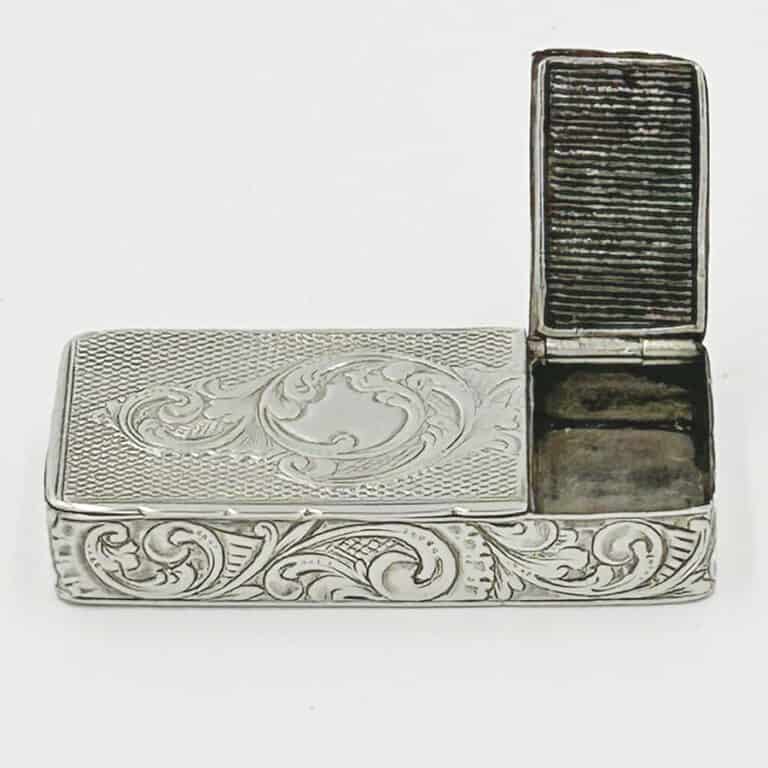Rare Combination London 1843 Silver Snuff Box Vesta Case - Clyde on 4th ...