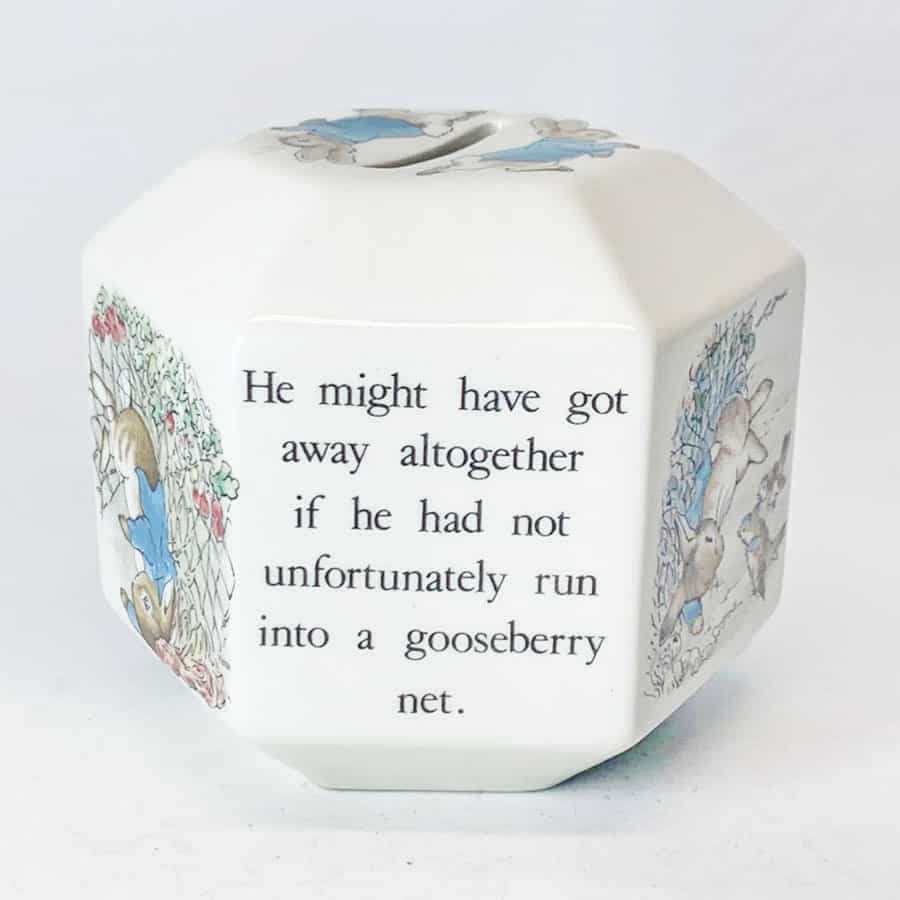 Wedgwood Beatrix Potter Peter Rabbit Money Box - Clyde on 4th Antiques ...