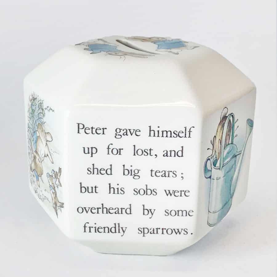 Wedgwood Beatrix Potter Peter Rabbit Money Box - Clyde on 4th Antiques ...