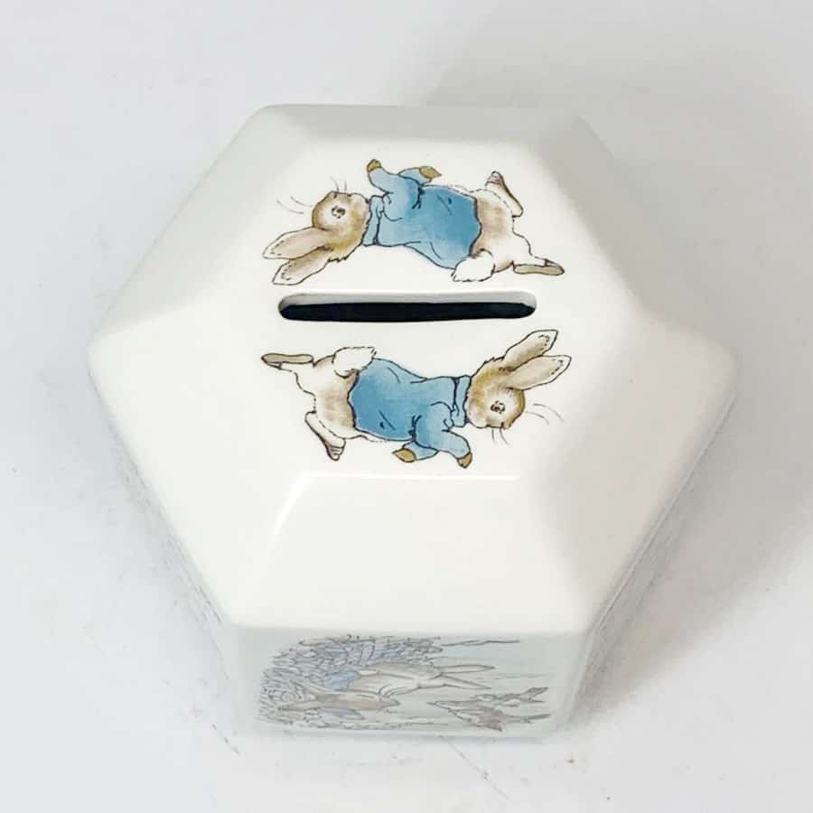 Wedgwood Beatrix Potter Peter Rabbit Money Box - Clyde on 4th Antiques ...