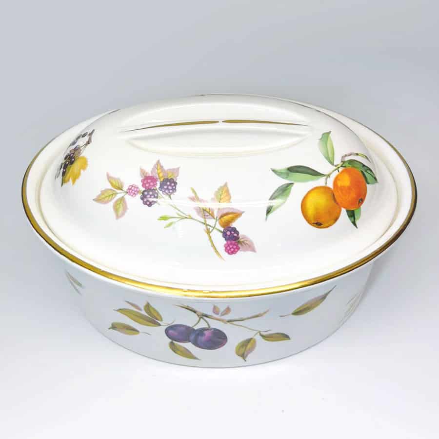 Royal Worcester Evesham Large Casserole - Clyde on 4th Antiques ...