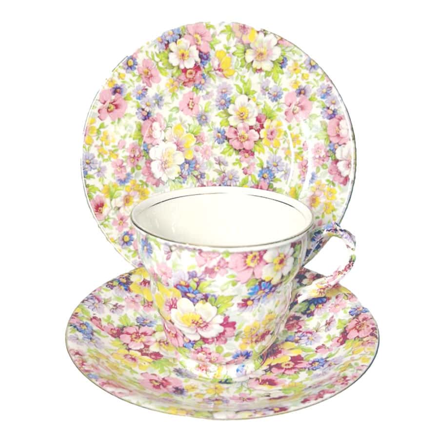 James Kent Du Barry Chintz Tea Trio C1930 - Clyde on 4th Antiques ...