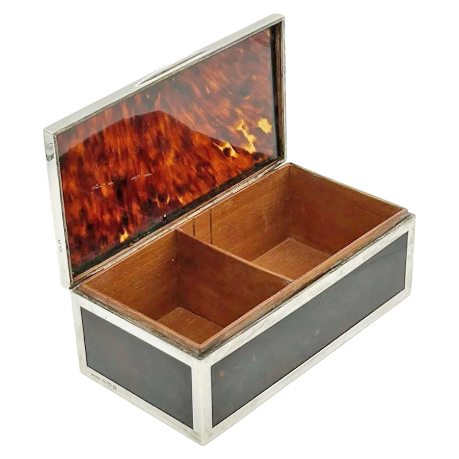 Hallmarked Silver and Tortoiseshell Cigarette Box Birmingham 1926 ...