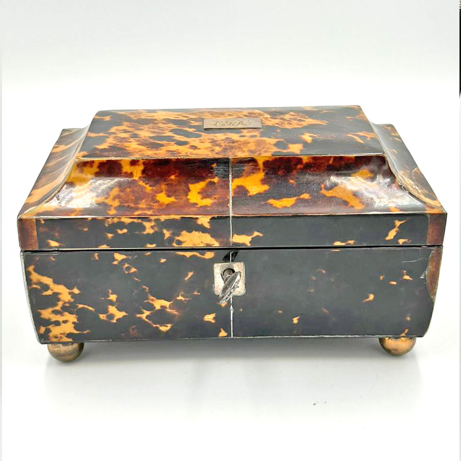 Victorian Hallmarked Silver and Tortoiseshell Sewing Box - Clyde on 4th ...