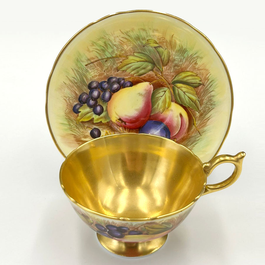 Aynsley Orchard Gold D Jones Tea Duo - Clyde on 4th Antiques & Collectables