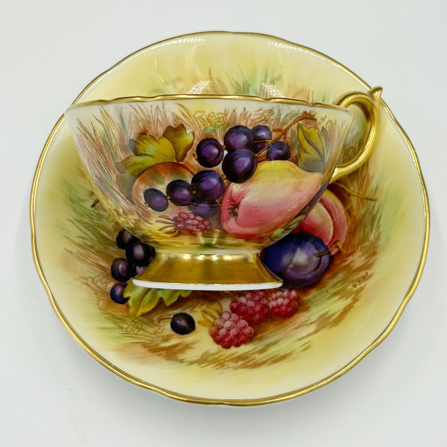 Aynsley Orchard Gold D Jones Tea Duo - Clyde on 4th Antiques & Collectables