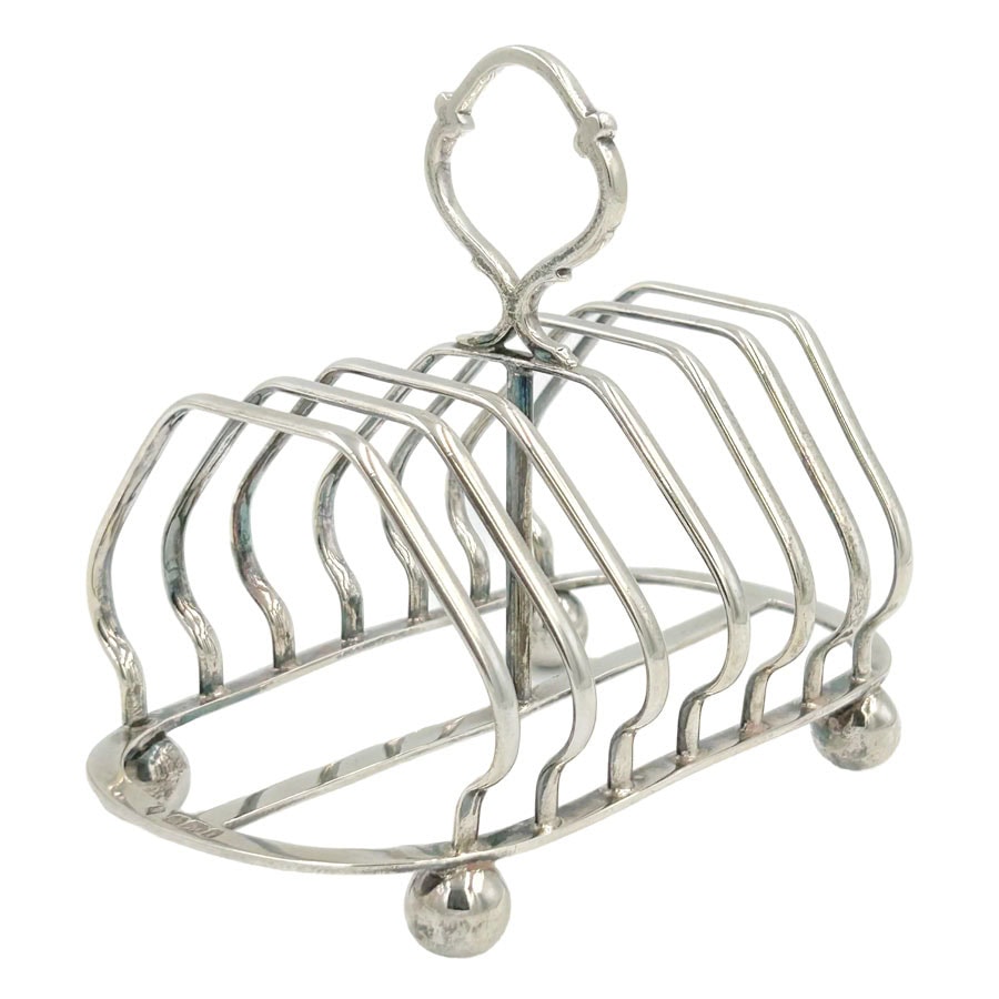 Hallmarked Silver Toast Rack Sheffield 1897 - Clyde on 4th Antiques & Collectables