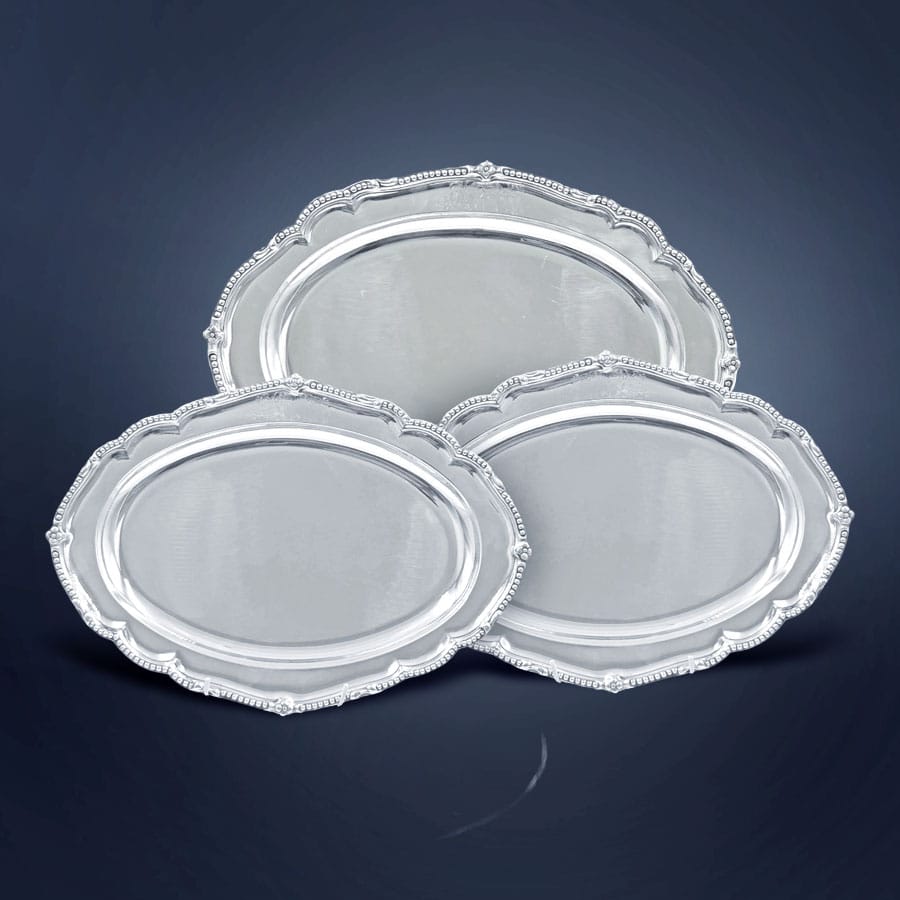 Hallmarked Silver Serving Platters London 1768 William Harrison - Clyde ...