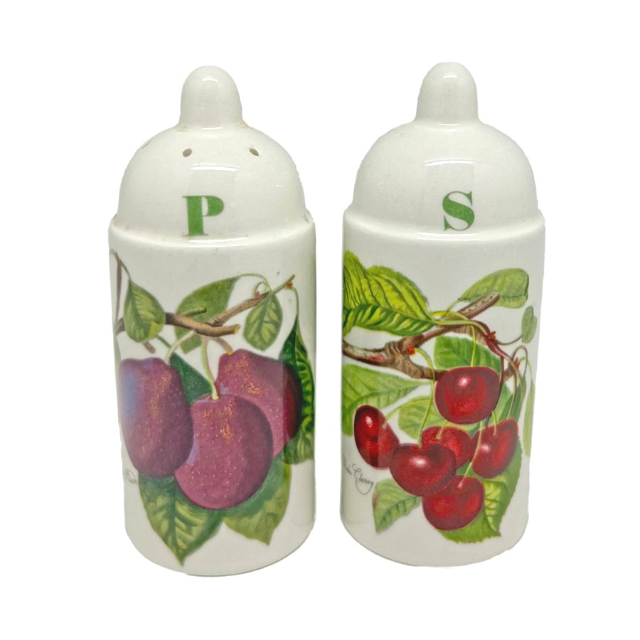 Portmeirion Pomona Salt and Pepper Cellars - Clyde on 4th Antiques & Collectables