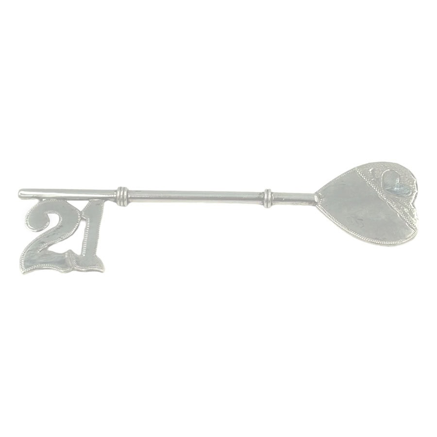 Sterling Silver 21st Birthday Presentation Key - Clyde on 4th Antiques ...