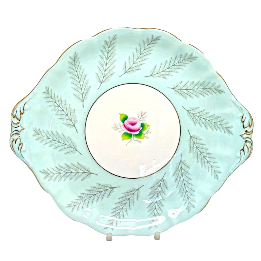 Royal Albert Rosamond Tab Handle Cake Plate - Clyde on 4th Antiques ...
